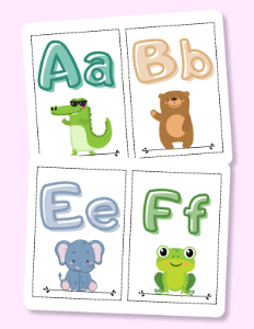 ABC Animal Letter Cards - Free Printable Kindergarten Resources ...