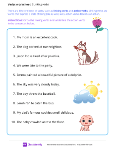 Linking verbs Worksheets for 1st Grade | Free Printable PDFs | ClassWeekly