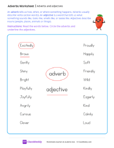 Adverbs and adjectives Worksheets for 2nd Grade | Free Printable PDFs ...
