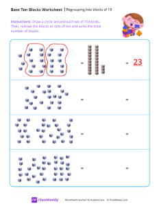 Creating Groups of 10 - Fun Blocks - Free Printable 1st Grade Math ...