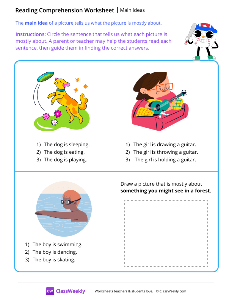 Main ideas Worksheets for 1st Grade | Free Printable PDFs | ClassWeekly