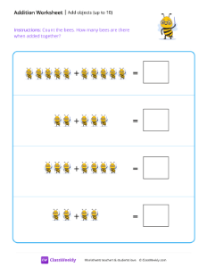 Add objects (up to 10) Worksheets for 1st Grade | Free Printable PDFs ...
