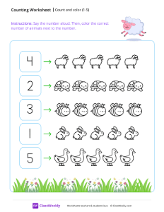 Count and color up to 5 Worksheets for Kindergarten | Free Printable ...
