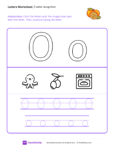 Letter Recognition (O) - Orange - Free Printable Kindergarten Reading ...