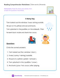 Short stories (34 words) Worksheets for 1st Grade | Free Printable PDFs ...