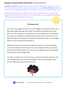 Making inferences - Coin - Free Printable 4th Grade Reading Worksheet ...