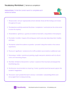 Sentence Completion - Smart Dragon - Free 3rd Grade Reading Worksheet ...